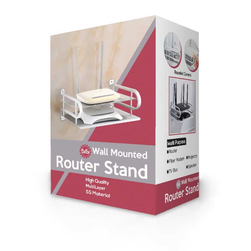 SS Wall Mounted Router Stand – Yaqeen Supershop
